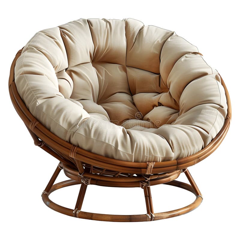 3D Rendering of a Papasan Cushion Chair on Transparent Background - Ai ...