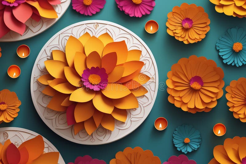 3d Rendering, Paper Art Illustration. Stock Illustration - Illustration ...