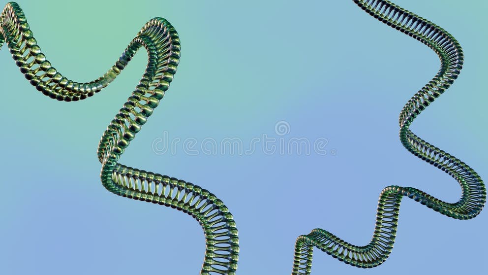 3d Rendering of DNA Helix an Artistic Form. Stock Illustration ...