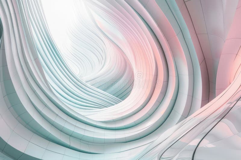 A 3D Rendering of a Parametric Architectural Structure with a Smooth ...