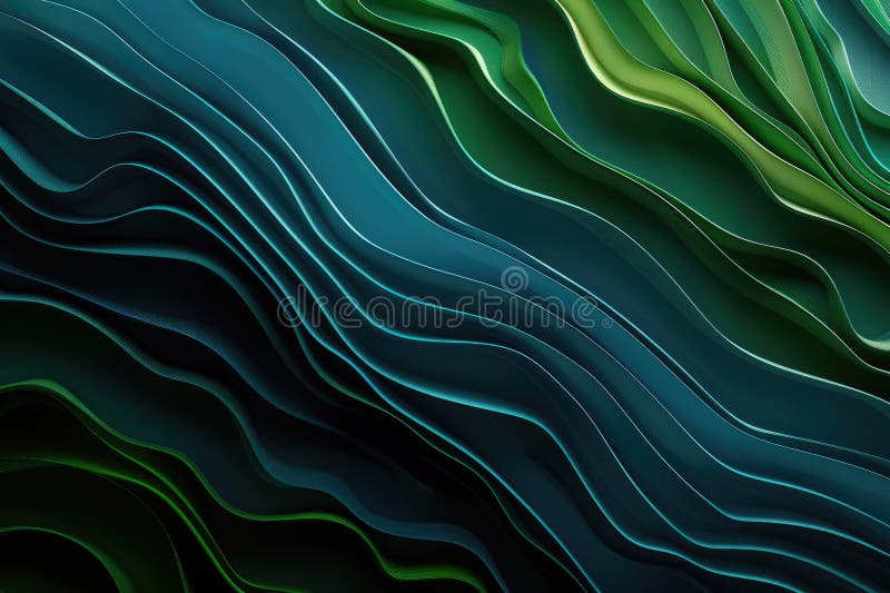 3d Rendering of a Parametrically-defined Surface with a Green and Blue ...