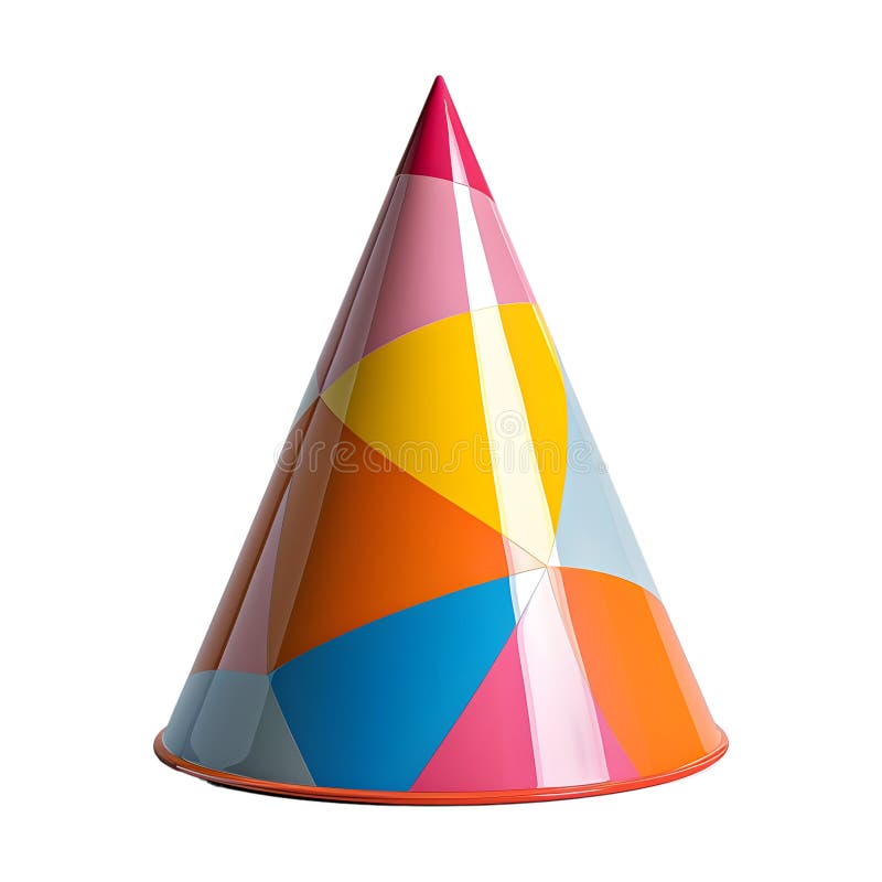 3D Rendering of a Party Hat Transparent Background - Ai Generated Stock ...