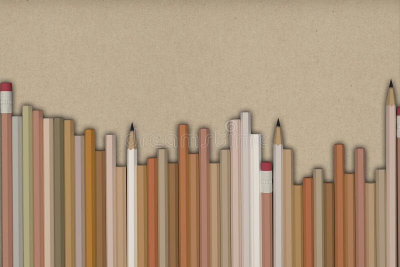 Nature Pastel Pencils Background Stock Illustration - Illustration of ...