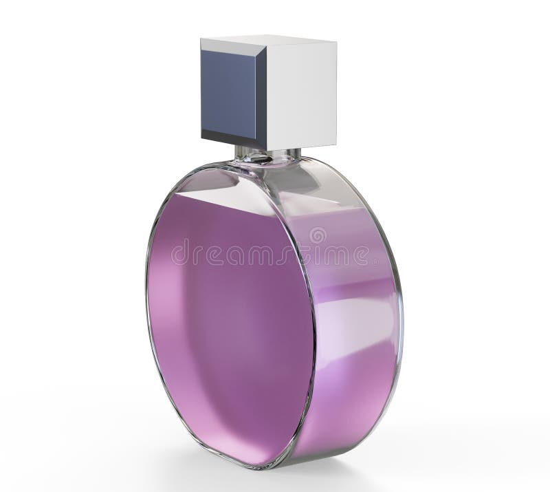 3D Rendering Perfume Bottle on White Stock Illustration - Illustration ...
