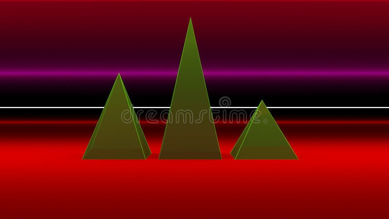 Podium with Pyramids Symbolize Three Prizes Stock Illustration ...