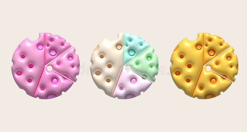 3d Rendering Piece of Cheese, Cheese Icon, Cheese Realistic Food Stock ...