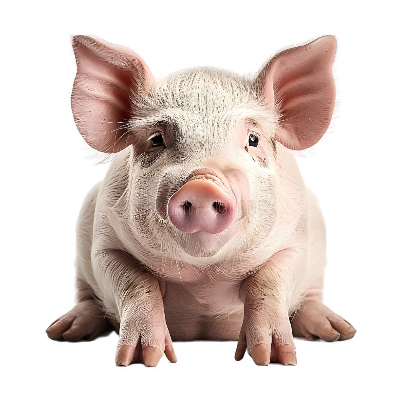 3D Rendering of a Pig Standing on Transparent Background - Ai Generated ...