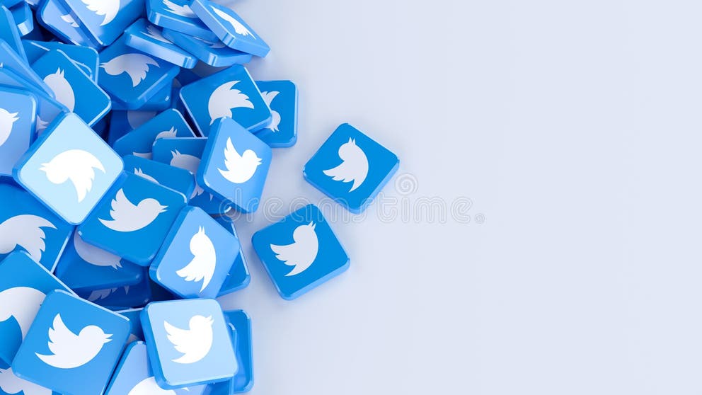 Twitter icons editorial photography. Image of twit, collage - 245852932