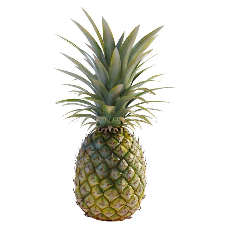 3D Rendering of a Pineapple on Transparent Background - Ai Generated Stock Illustration ...