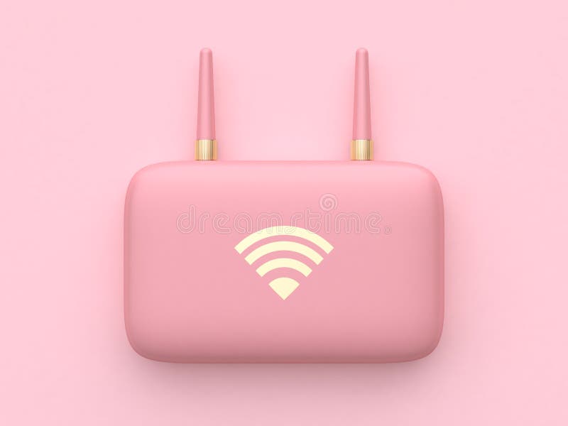 Pink Wifi Symbol. 3D Render Illustration Stock Illustration ... Pink Wifi Symbol. 3D Render Illustration Stock Illustration ...