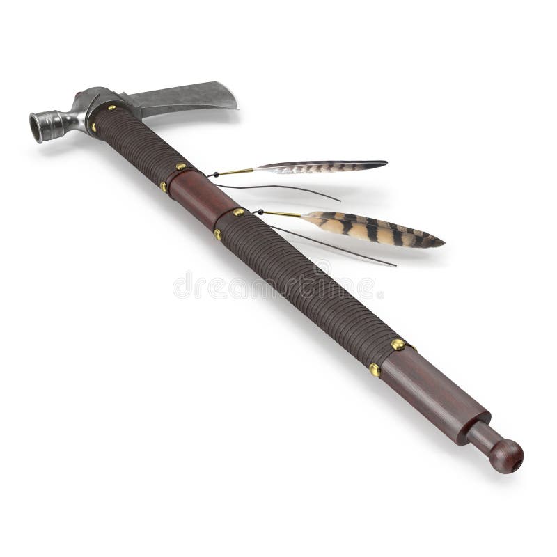 Iroquois Warrior with Pipe Tomahawk Stock Illustration - Illustration ...