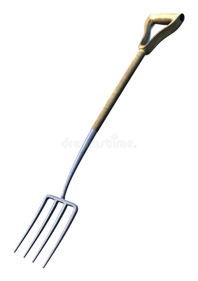 3D Rendering Pitch Fork on White Stock Illustration - Illustration of ...