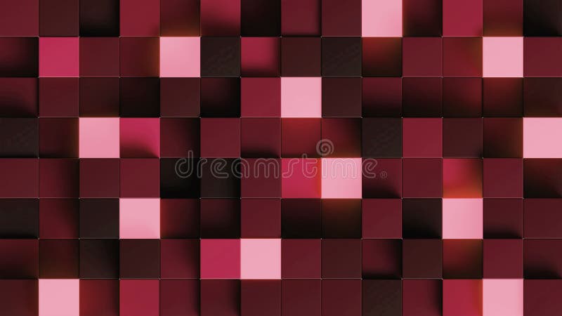 3D Rendering of Pixel Block Fabric Red Stock Illustration ...