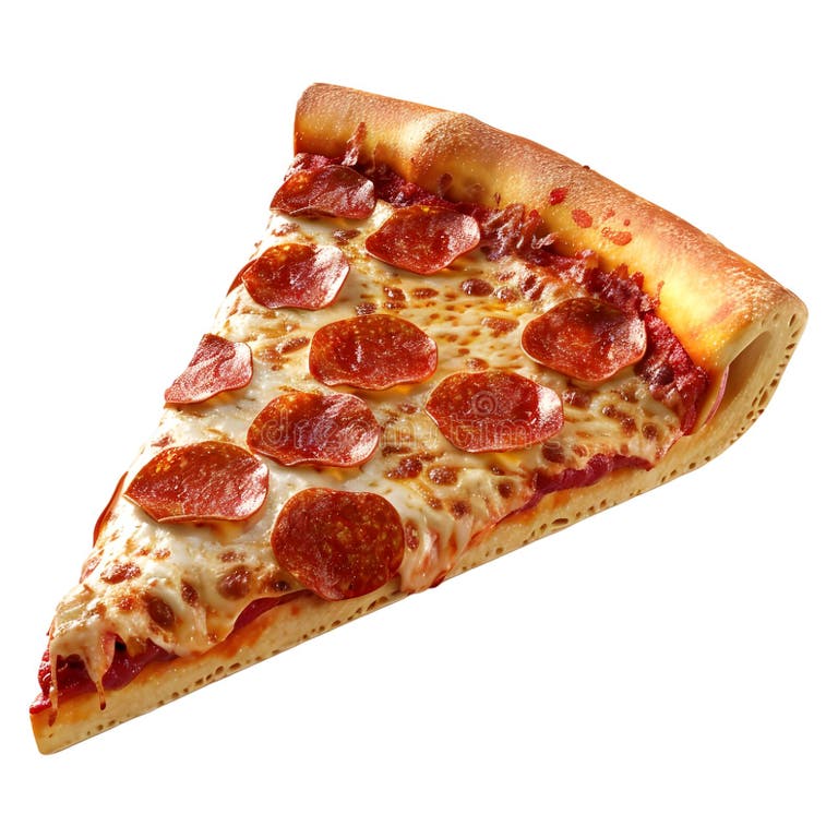 3D Rendering of a Pizza Slice on Transparent Background - Ai Generated ...