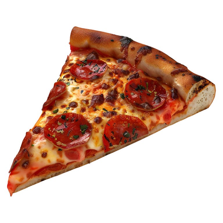 3D Rendering of a Pizza Slice on Transparent Background - Ai Generated ...
