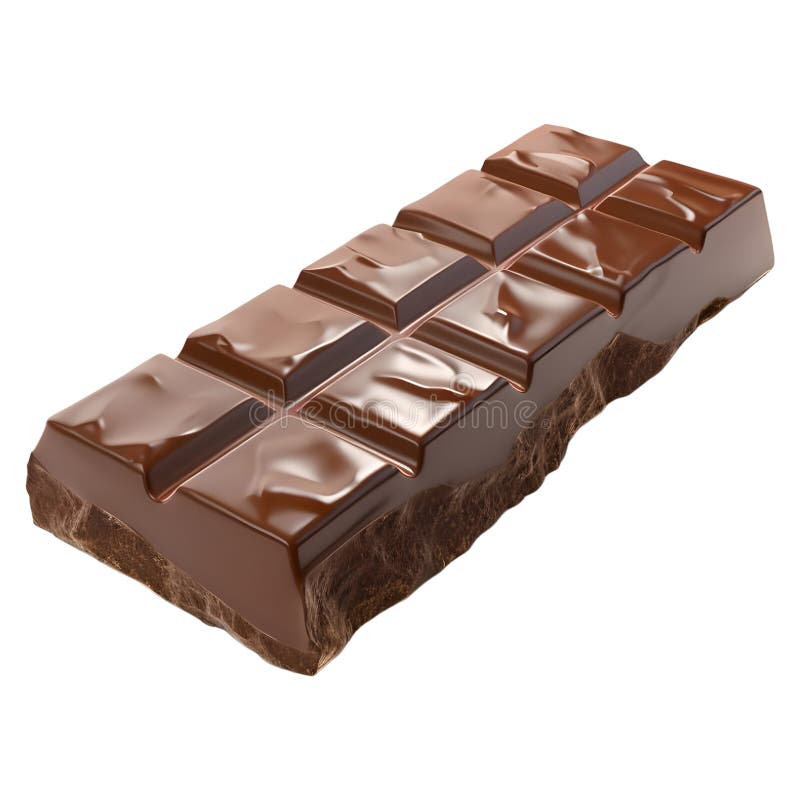 3D Rendering of a Plain Chocolate Transparent Background - Ai Generated ...