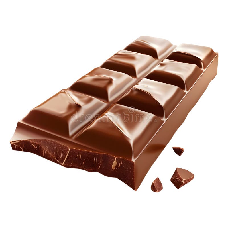 3D Rendering of a Plain Chocolate Transparent Background - Ai Generated ...