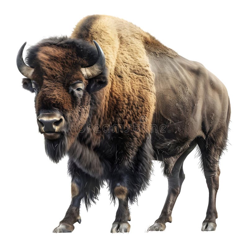 3D Rendering of a Plains Bison on Transparent Background - Ai Generated ...