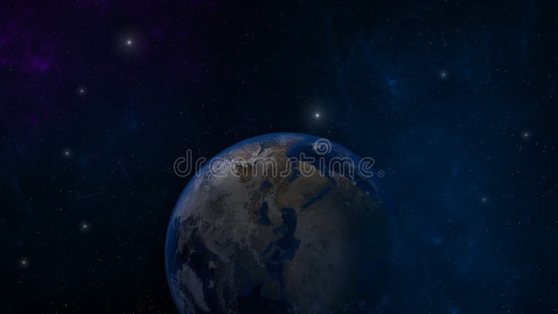 3d Rendering: Planet Earth in Outer Space. Imaginary View of Planet ...