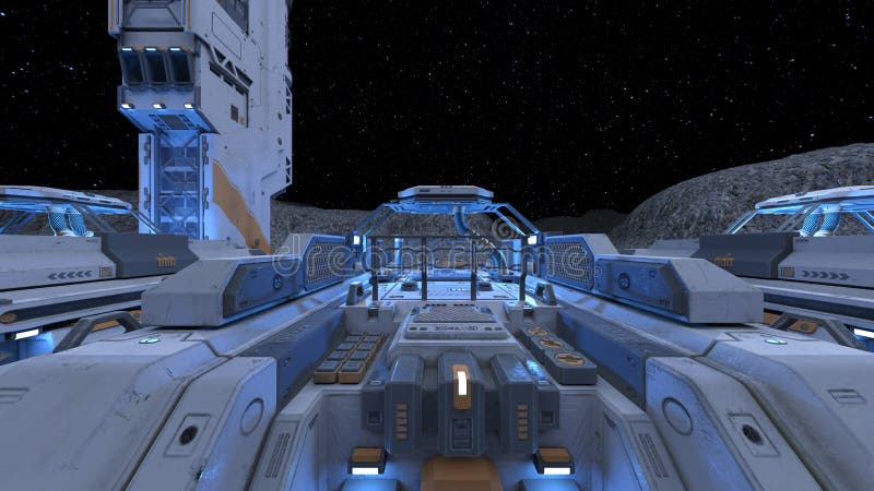 3D Rendering of the Planetary Exploration Base Stock Illustration ...
