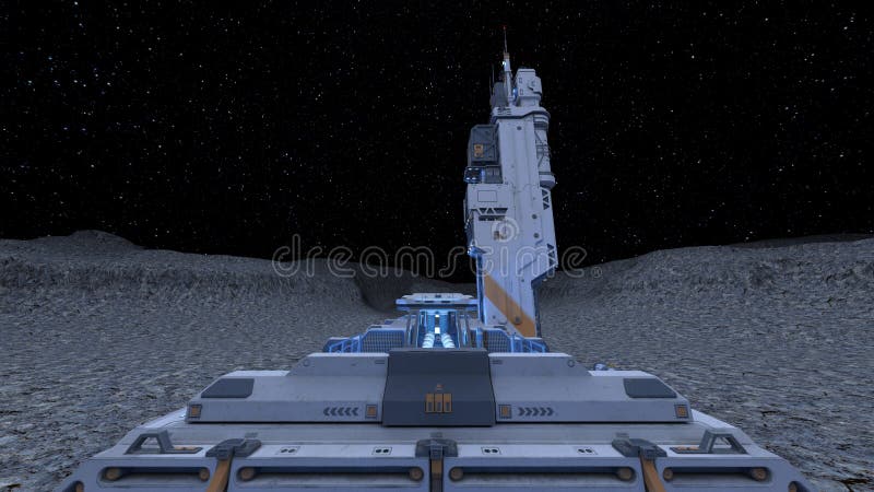 3D Rendering of the Planetary Exploration Base Stock Illustration ...