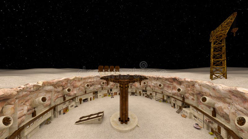 3D Rendering of the Planetary Exploration Base Stock Illustration ...