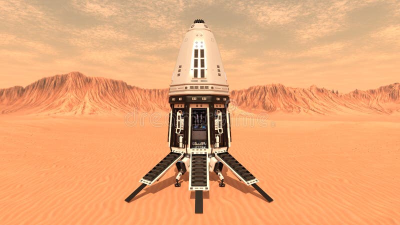 3D Rendering of the Planetary Probe Stock Illustration - Illustration ...