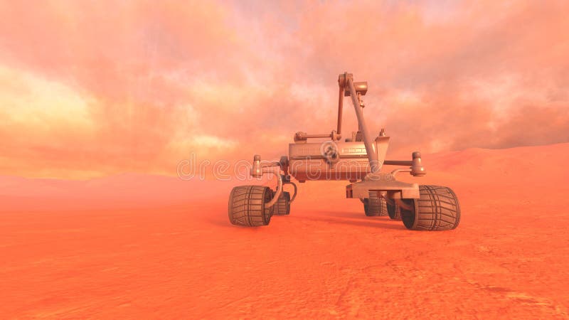 3D Rendering of the Planetary Rover Stock Illustration - Illustration ...