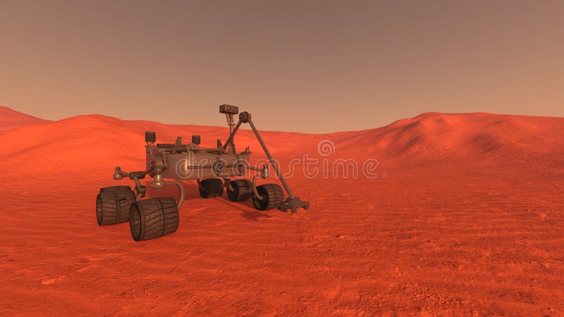 3D Rendering of the Planetary Rover Stock Illustration - Illustration ...