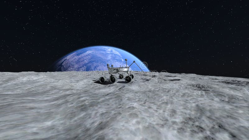 3D Rendering of the Planetary Rover Stock Illustration - Illustration ...