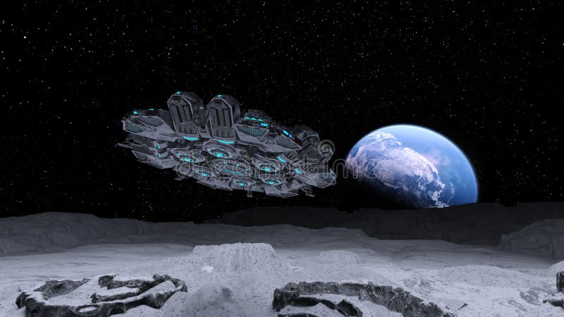 3D Rendering of the Planetary Surface Stock Illustration - Illustration ...