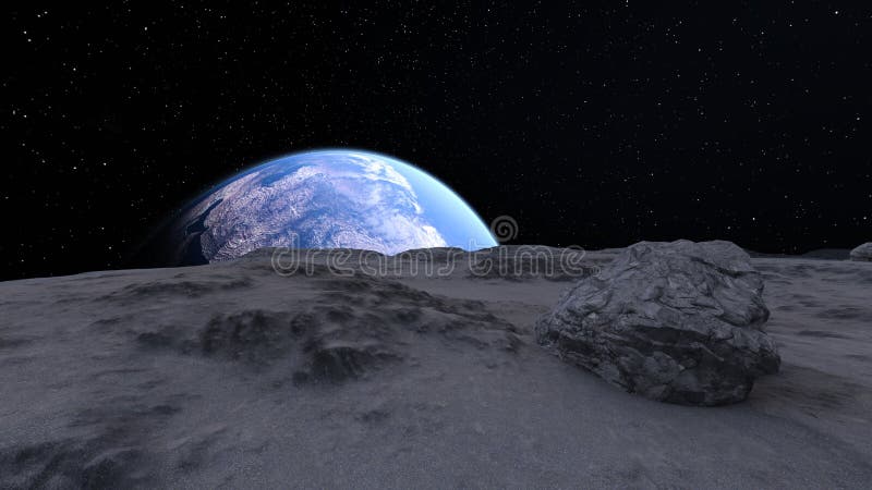 3D Rendering of the Planetary Surface and the Earth Stock Illustration ... 3D Rendering of the Planetary Surface and the Earth Stock Illustration ...