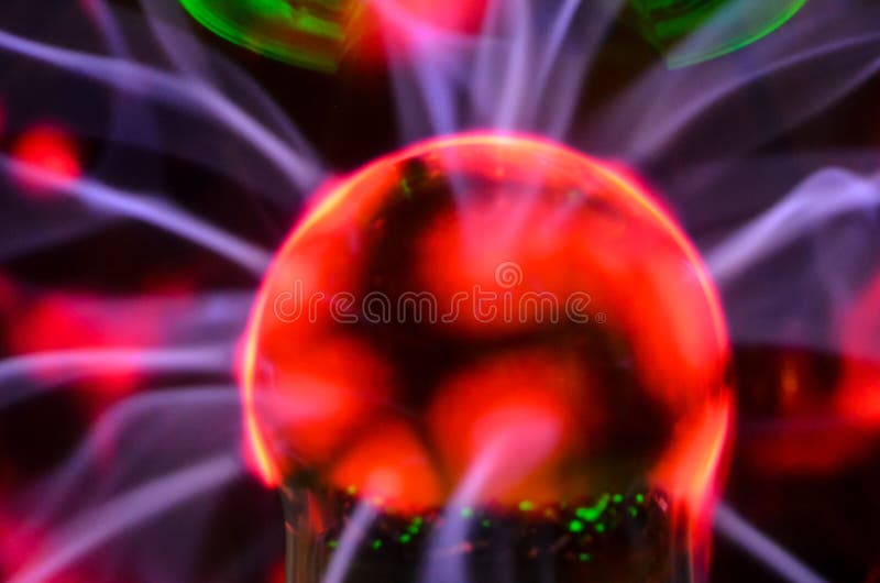 3D Rendering of Plasma Static Electricity on a Tesla Sphere Stock ...