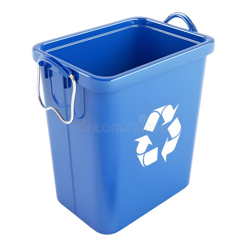 3D Rendering of a Plastic Dust Bin on Transparent Background - Ai Generated Stock Illustration ...