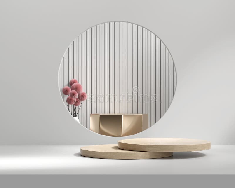 3D Rendering Platform Podium Product Presentation Background Stock ...