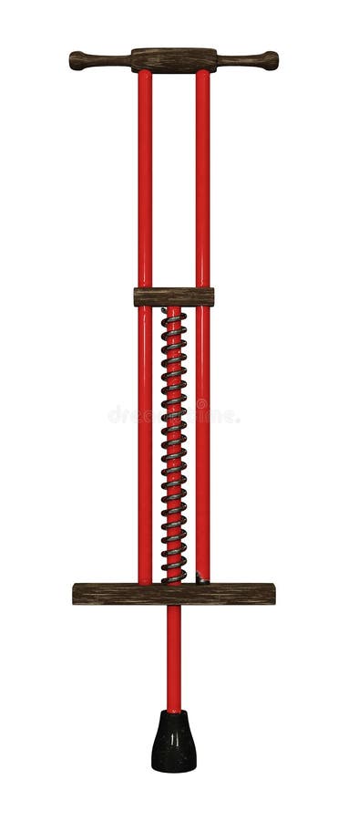 3D Rendering Pogo Stick on White Stock Illustration - Illustration of ...