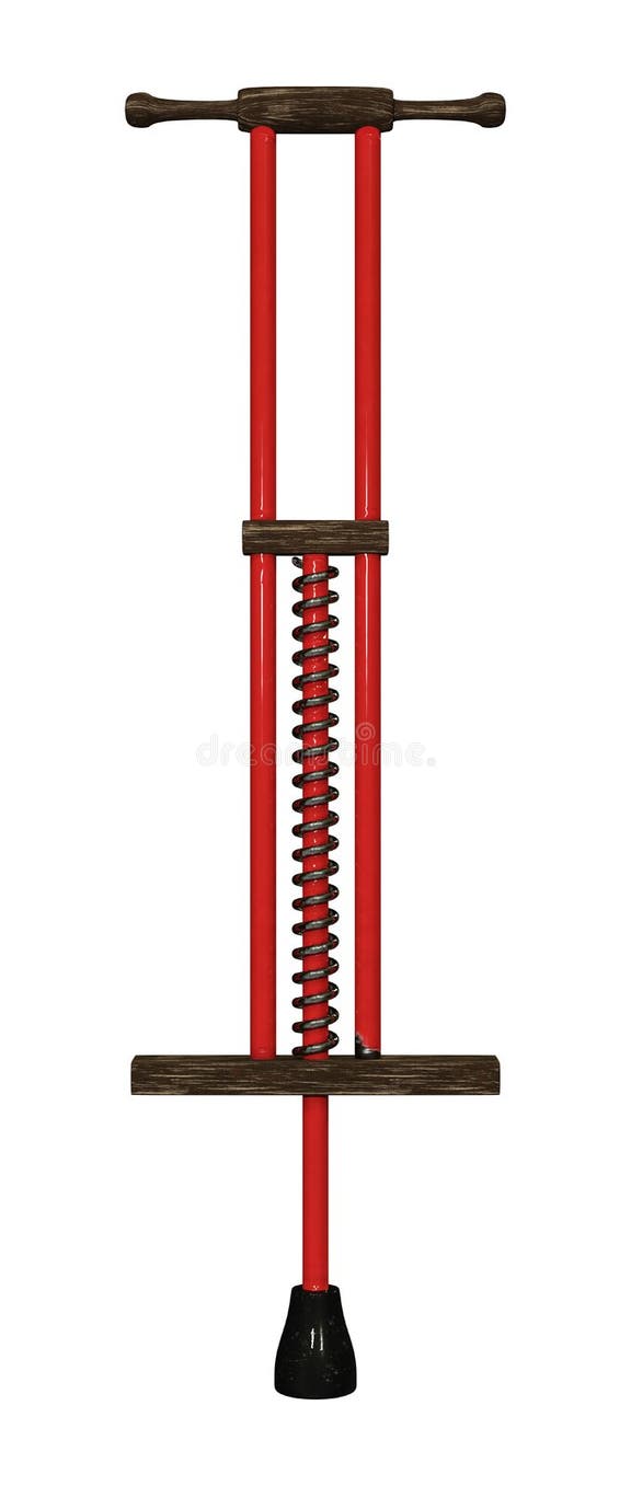 3D Rendering Pogo Stick on White Stock Illustration - Illustration of ...
