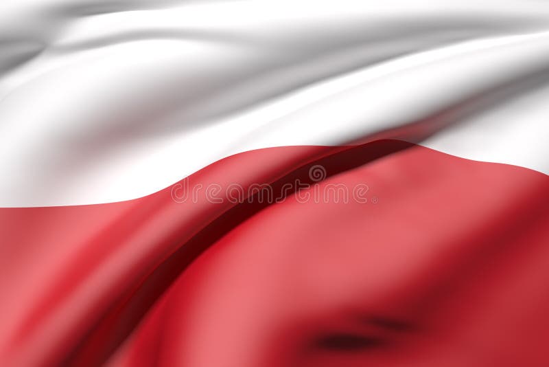 3d Rendering of a Poland Flag Stock Illustration - Illustration of ...