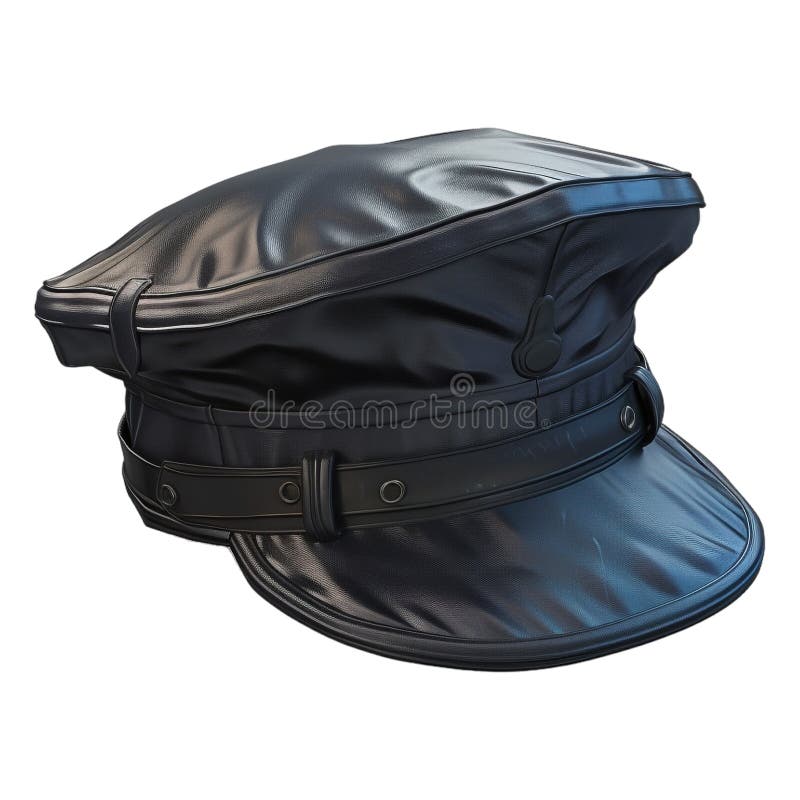 3D Rendering of a Police Cap or Hat on Transparent Background - Ai ...
