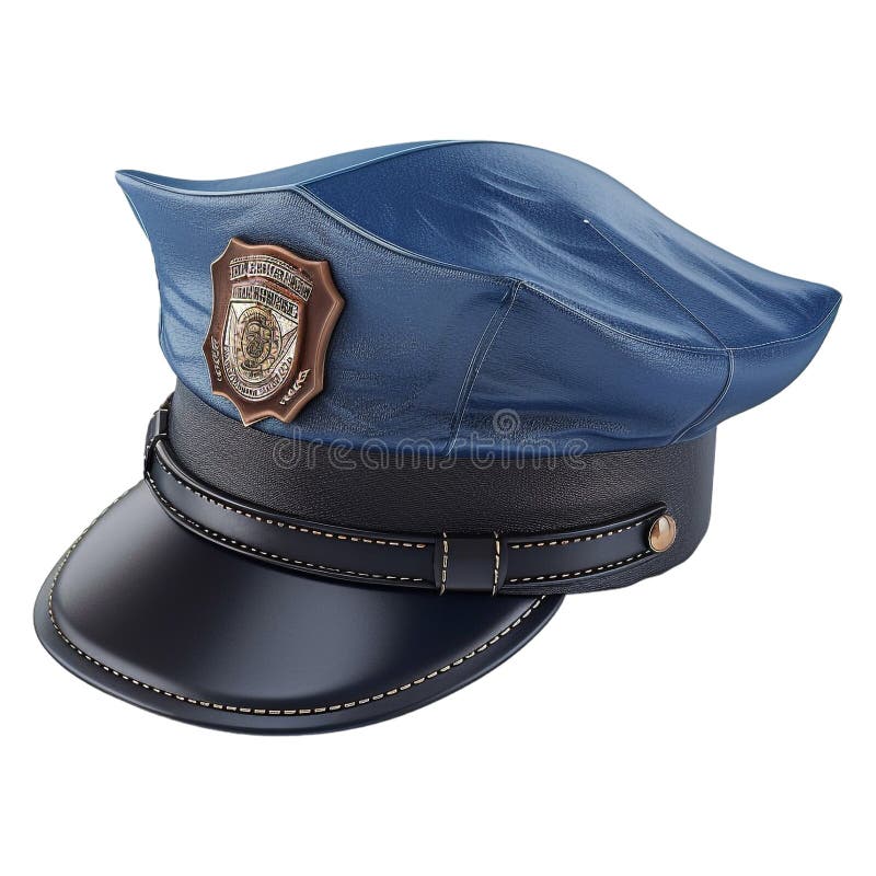 3D Rendering of a Police Hat on Transparent Background - Ai Generated ...