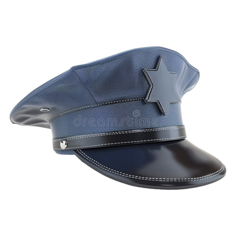 3D Rendering of a Police Hat on Transparent Background - Ai Generated ...