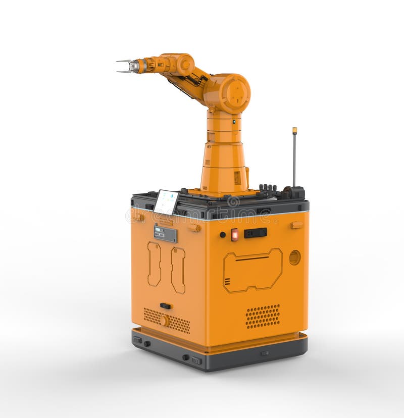 Portable Robotic Arm with Station Module Stock Illustration ...