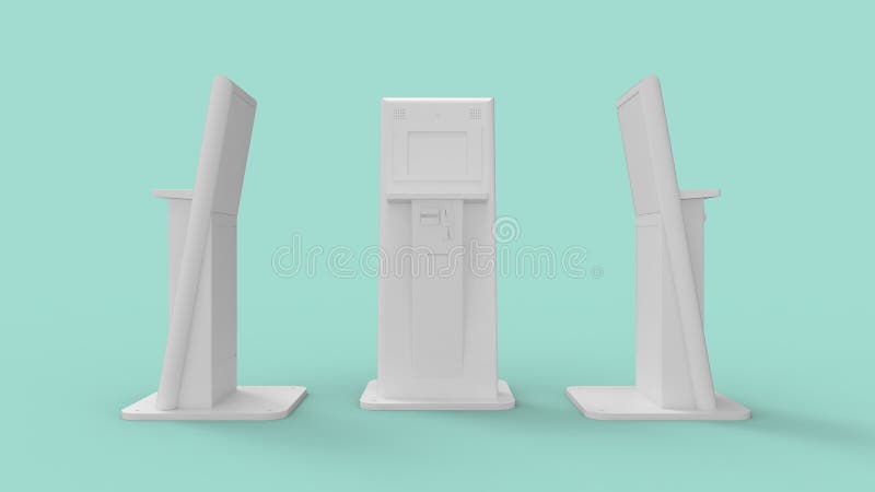 3D Rendering of a Pos Terminal Payment Cash Register Digital Display ...