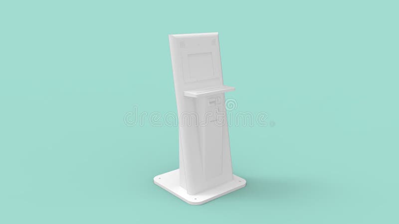 3D Rendering of a Pos Terminal Payment Cash Register Digital Display ...