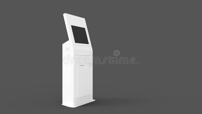 3D Rendering of a Pos Terminal Payment Machine Screen Display Isolated ...