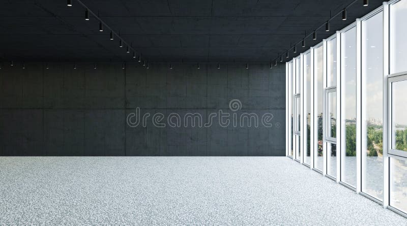 3 D Rendering Poster in Room Stock Image - Image of loit, interior ...