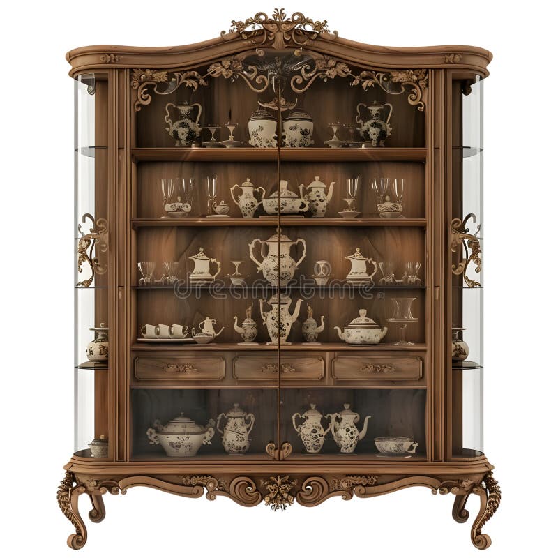 3D Rendering of a Pot Showcase of Cookware or Dinner Sets on ...