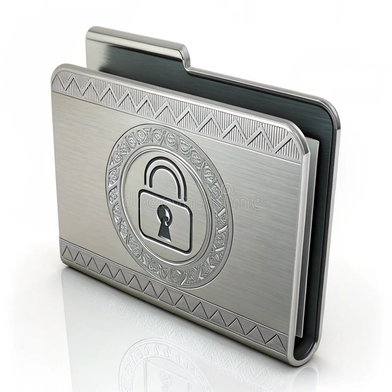 Premium Privacy Document Folder Secret Icon 3D Rendering Isolated on ...
