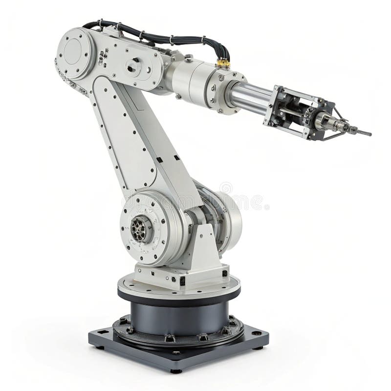 Premium Robotic Technology Industrial Arm Icon 3D Rendering Isolated on ...
