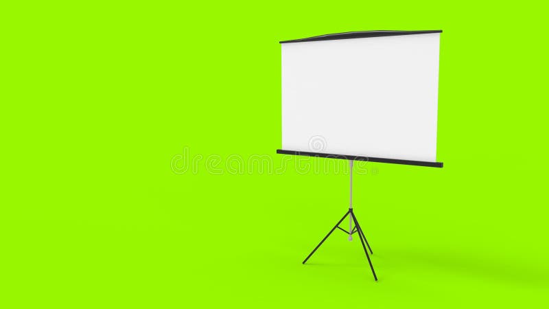 3d Rendering of a Presentation Beamer Screen Isolated in a Studio ...